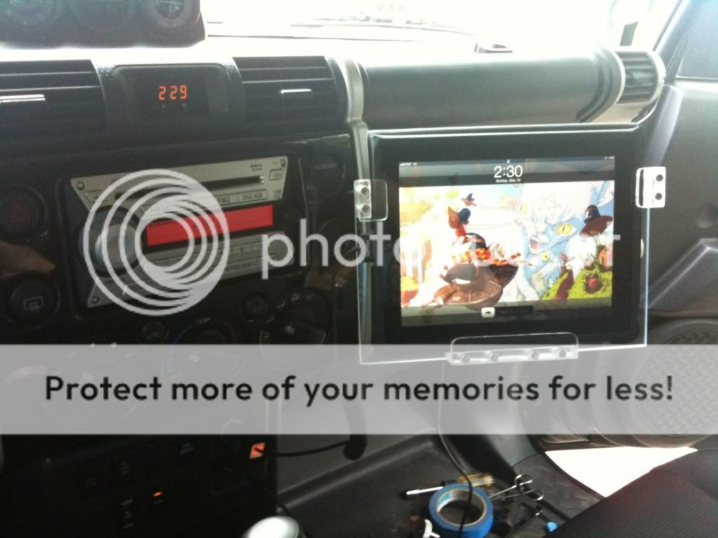 iPad acrylic in car mount prototype | Toyota FJ Cruiser Forum