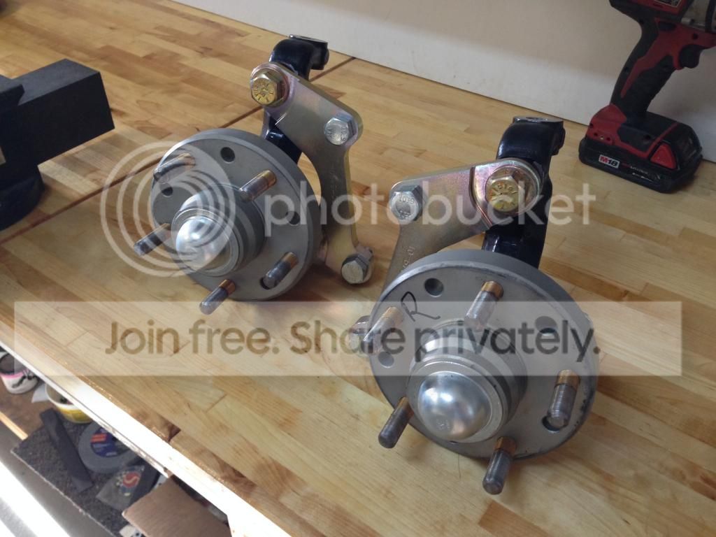 1st Gen forged spindles and Kore3 billet hubs and brackets for C5/C6 ...